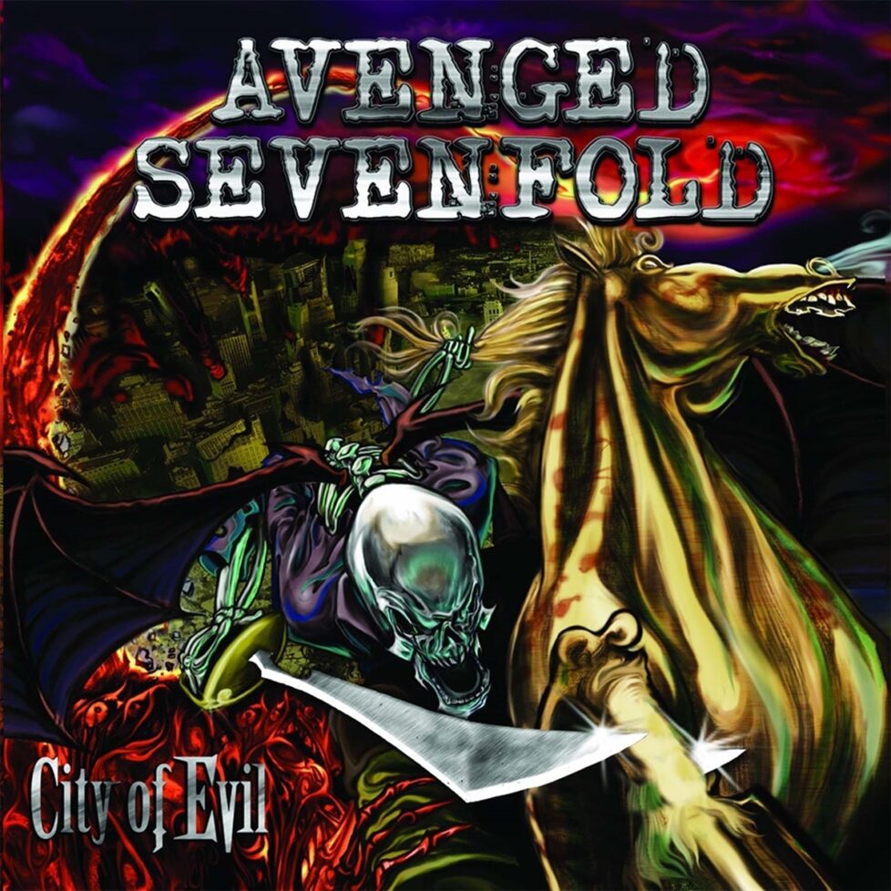 Avenged Sevenfold - City Of Evil (Red & Yellow Swirl 2LP w/ Foil Jacket ...